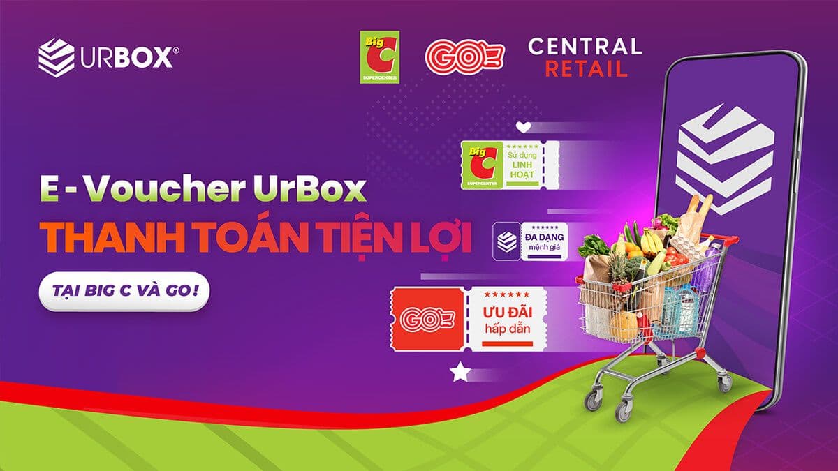 E- Voucher UrBox - Thanh toán tiện lợi tại GO! & Big C